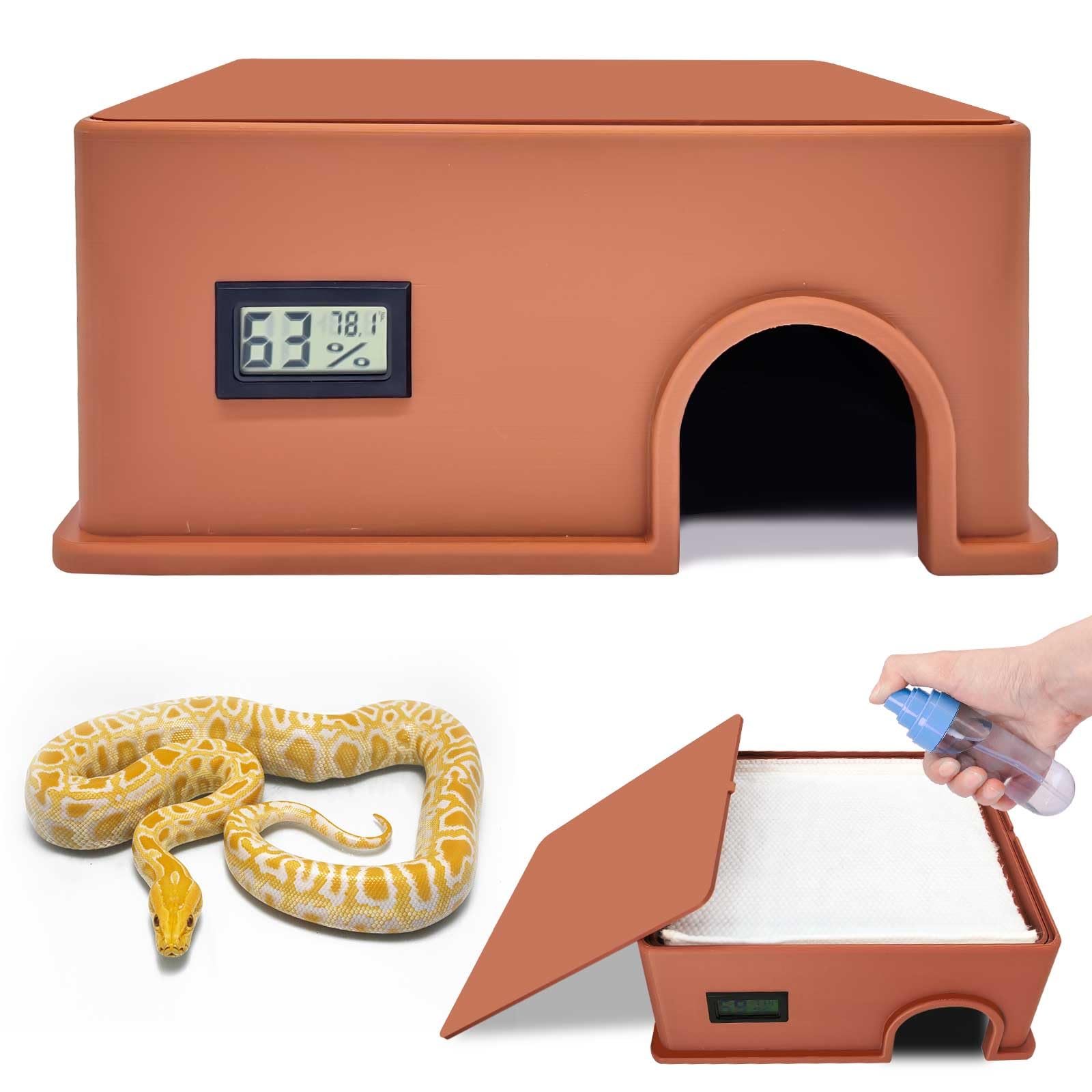 Humid Hide Ball Python Reptile Humid Hide Snake Hide With A Temperature ...