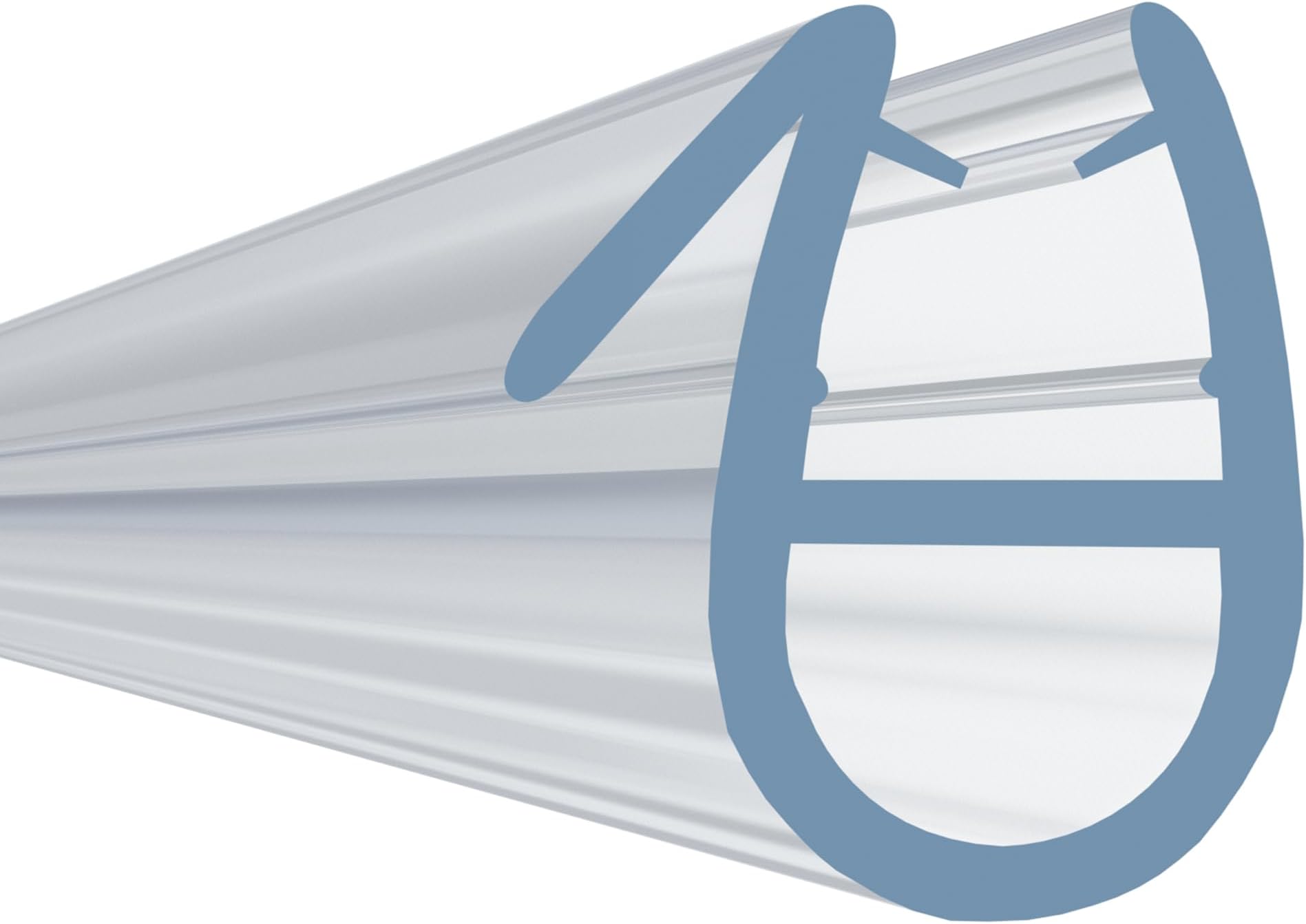 Shower Door Seal Strip 2 x 80 cm for 4mm/5mm/6mm Glass Thickness Shower ...