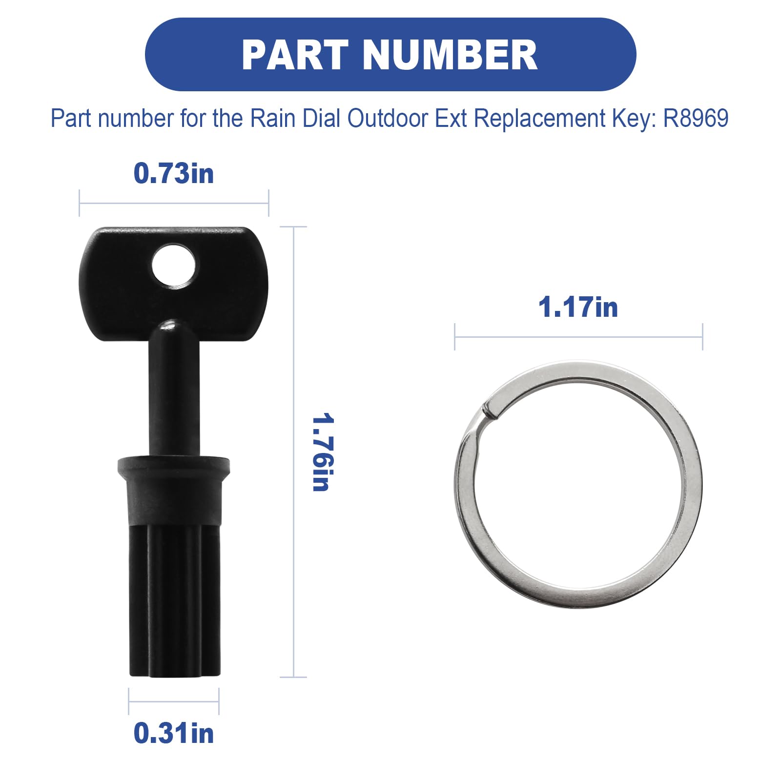 R8969 Key 2-Pack R8969 Rain Dial Outdoor Replacement Keys - Sprinkler ...