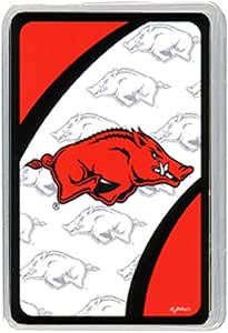 Amazon.com: NCAA Arkansas Razorbacks Crystal Box Playing Cards ...
