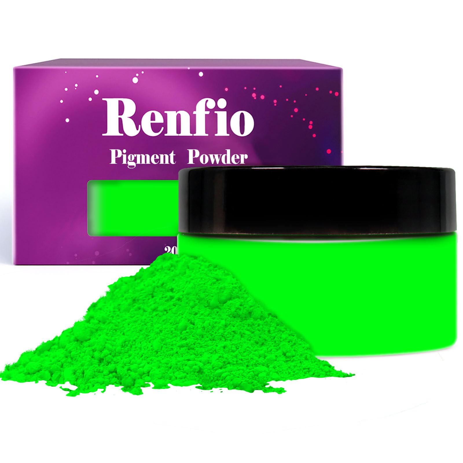 Amazon.com: Renfio Neon Pigment Powder, 3.5oz/100g Neon Green Mica ...