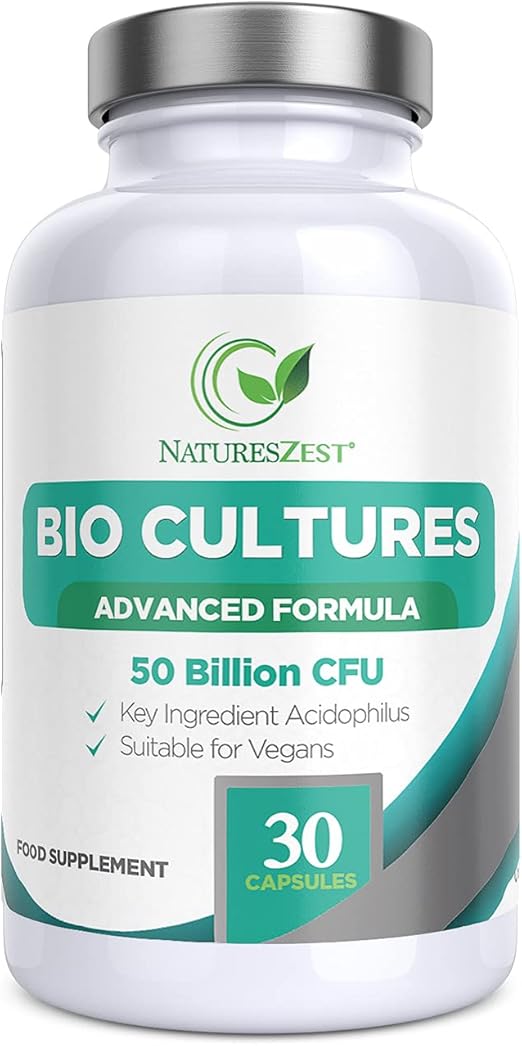 Natures Zest - 50 Billion CFU Probiotics with Prebiotics - Bio Cultures ...