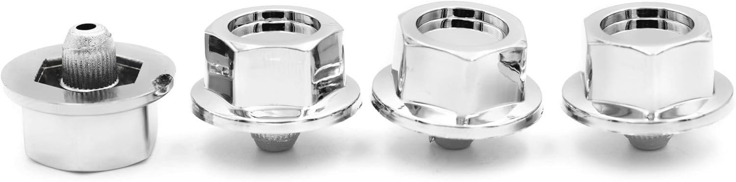 Amazon.com: RTRHINOTUNING 6.5mm(0.26") Wheel Rim Lip Rivets Nuts Chrome ...