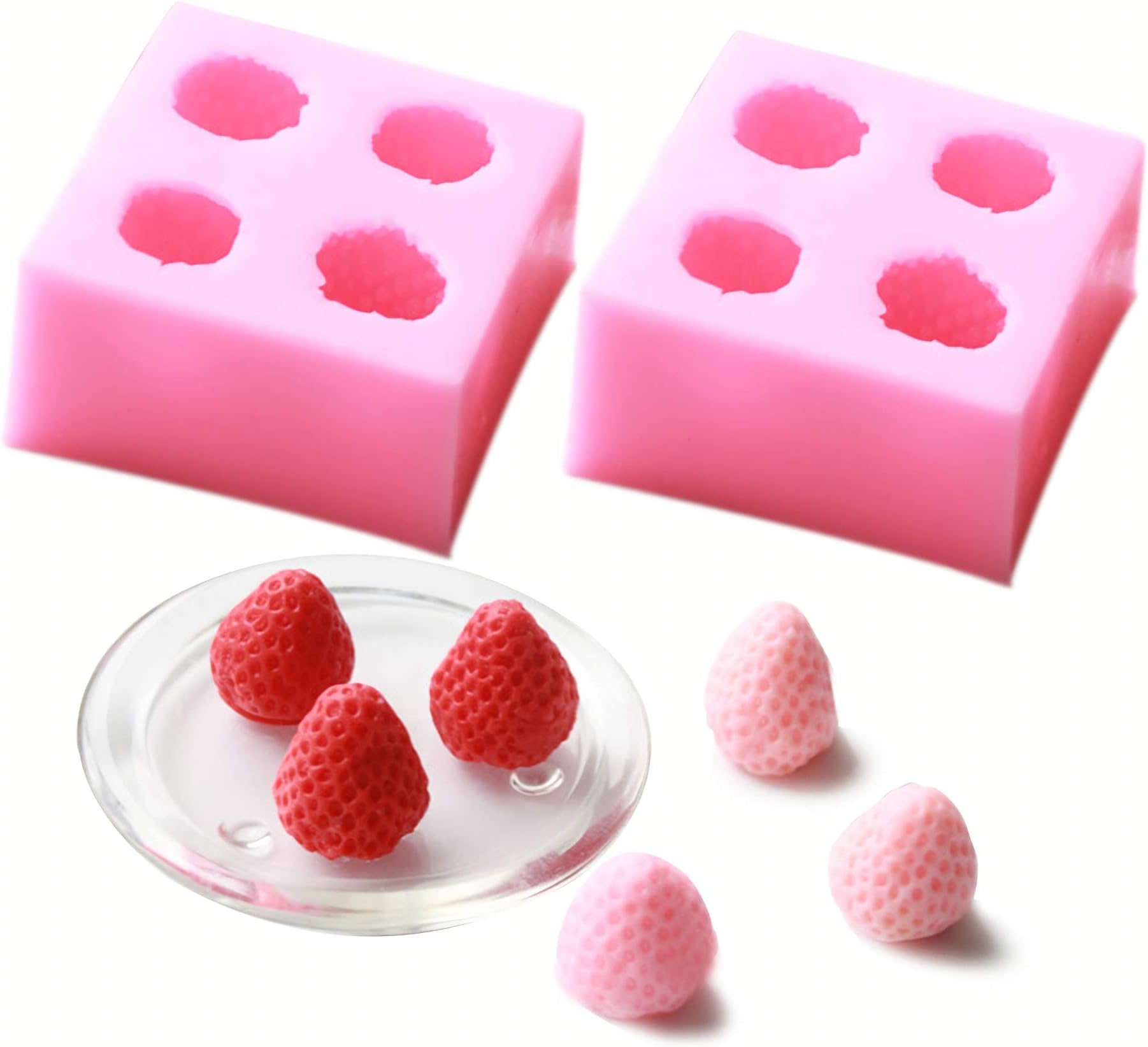 Amazon.com: 2Pcs Blueberry & Raspberry Silicone Fondant Molds, Mulberry ...