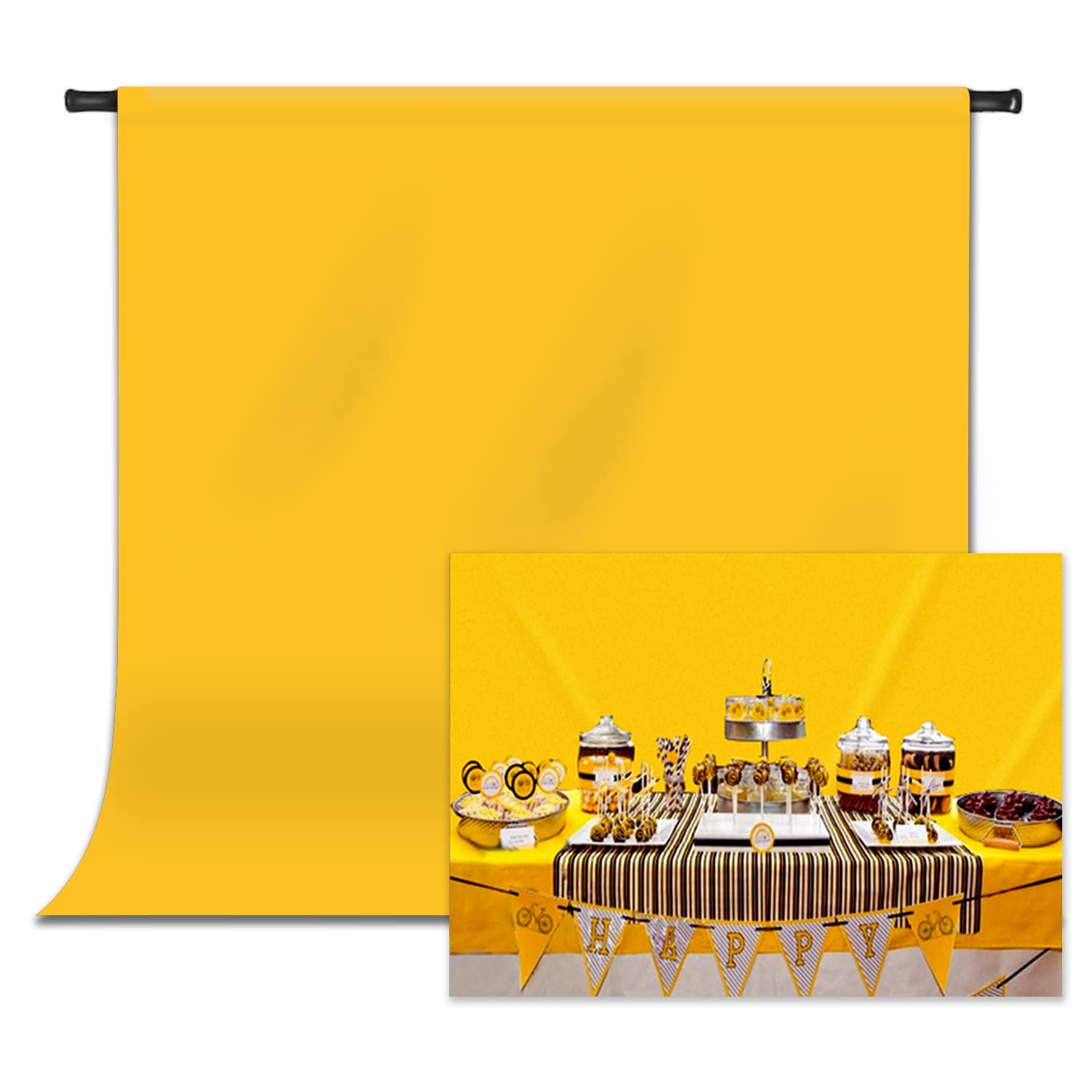 TOAYFY Yellow Backdrops 10x10ft Backdrop Yellow Portrait Photography ...