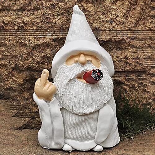 Aimery Middle Finger Figurine Ornaments, Funny Garden Gnomes Outdoor ...