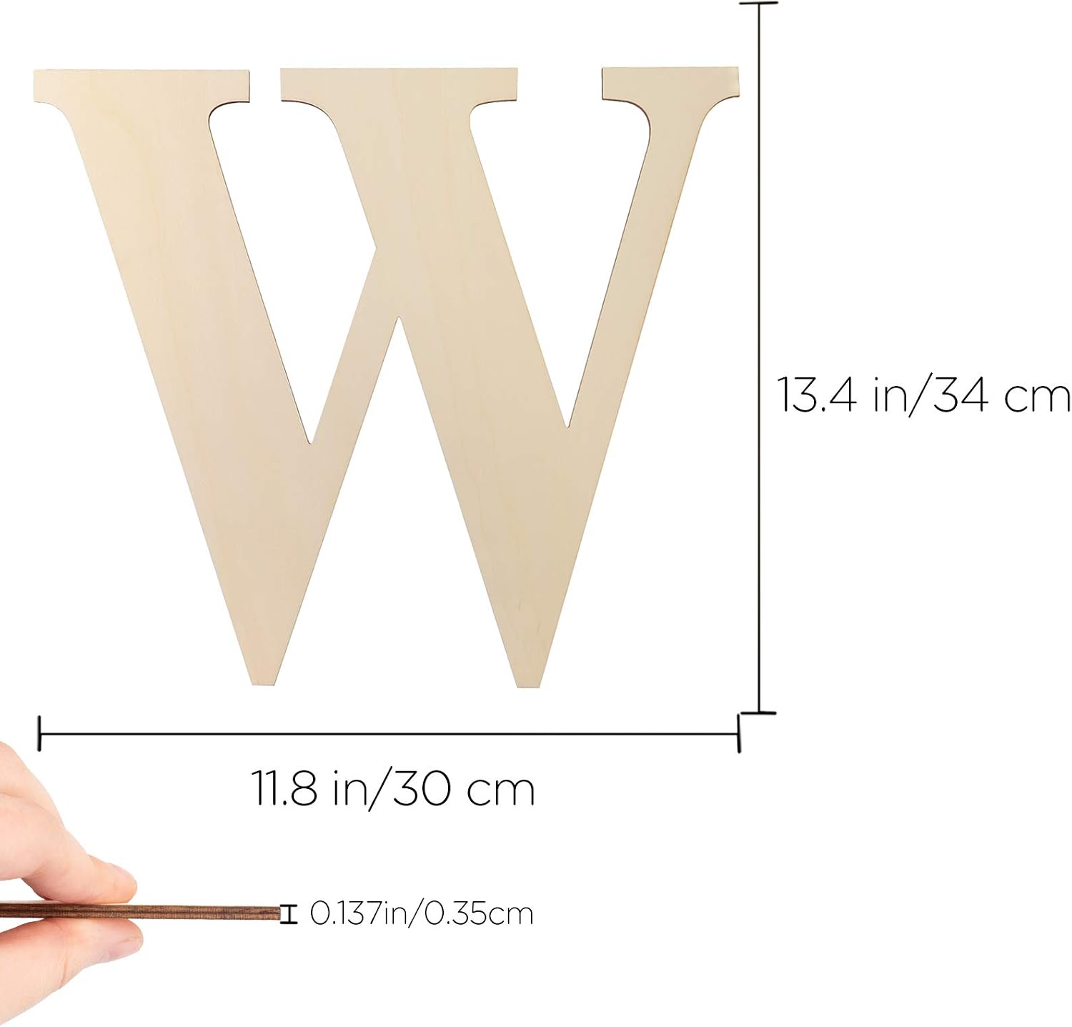 SAVITA 12 Inch Blank Wooden Letters, Unfinished Wood Letter Slices Sign ...