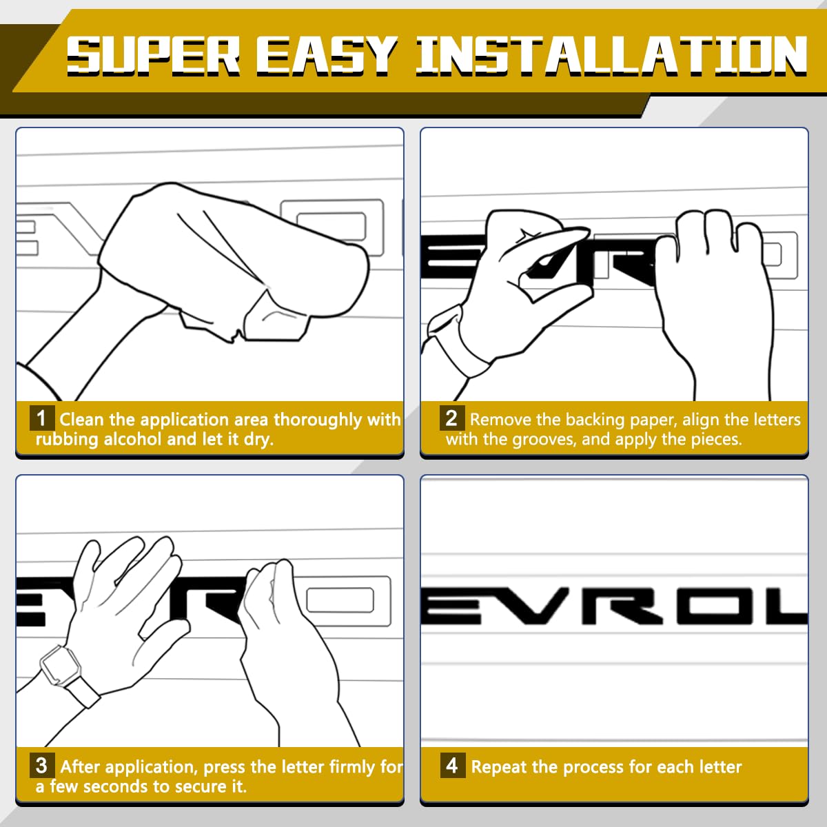 Snapklik.com : Front Grill Inserts Letter Compatible For 2022-2023 ...