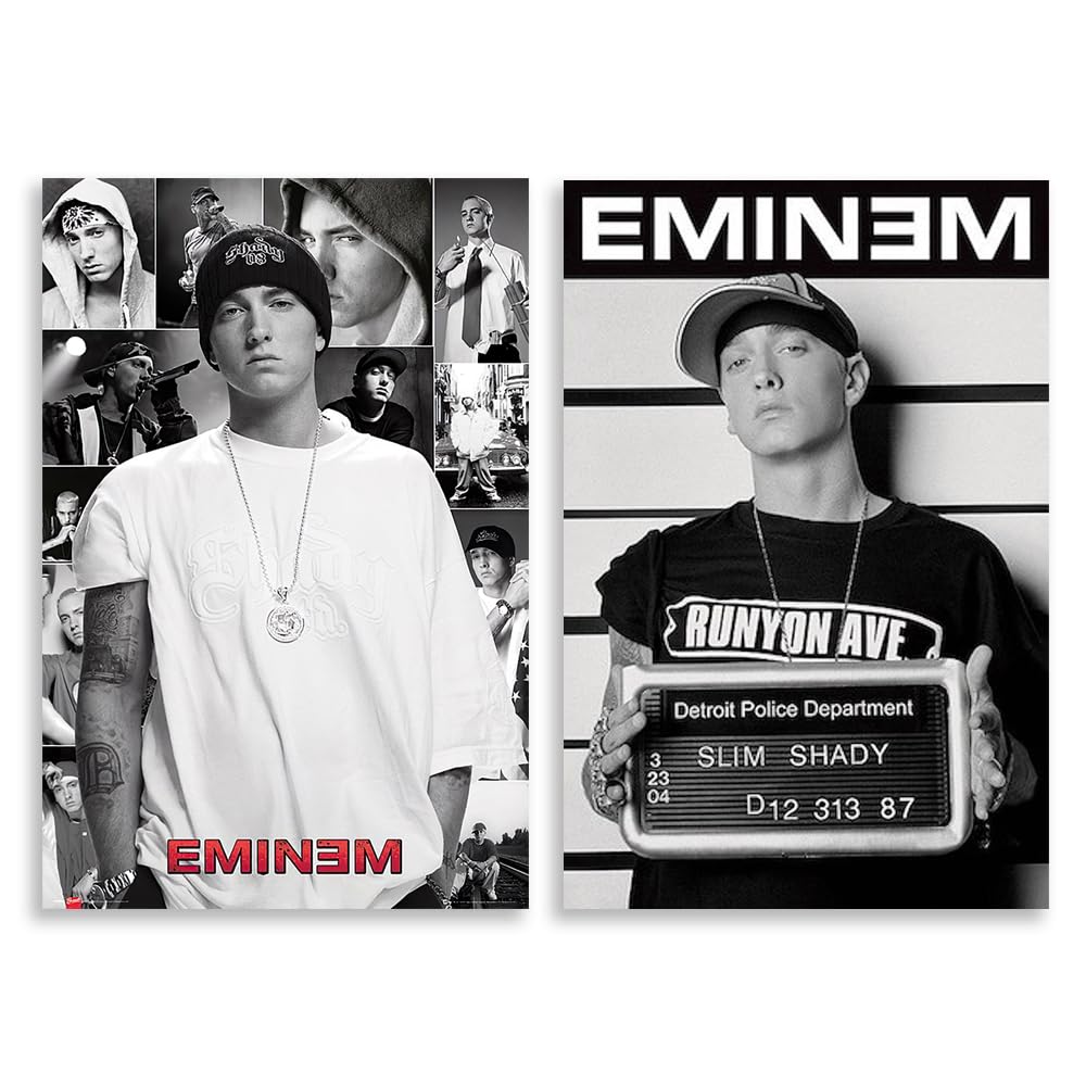 Amazon.com: Music Poster Home Decor Rapper Em*nems Posters Canvas Music ...