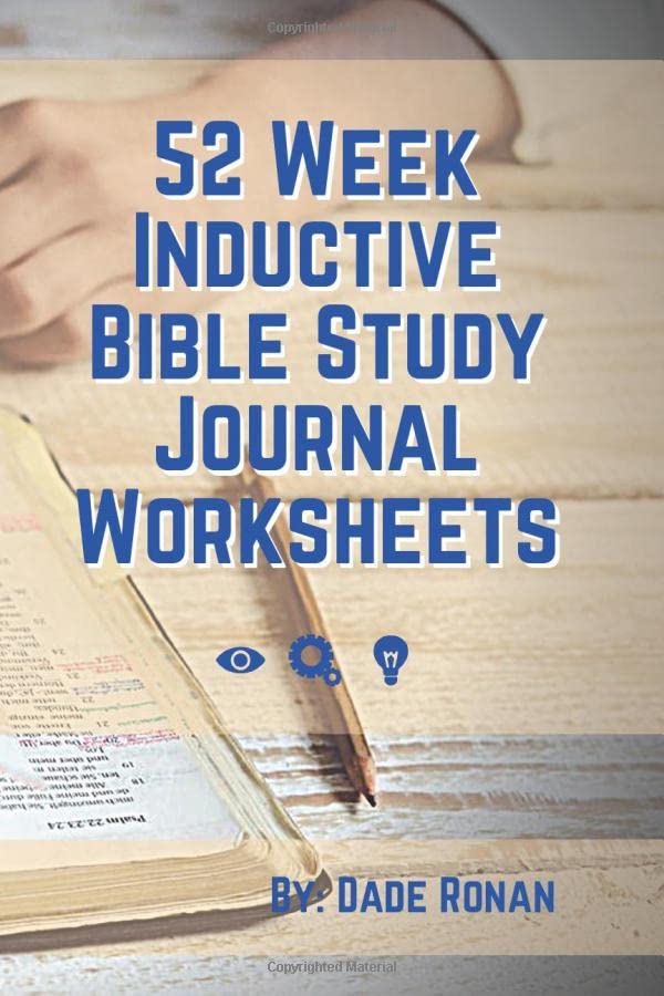 52 Week Inductive Bible Study Journal Worksheets: Personal or Group ...
