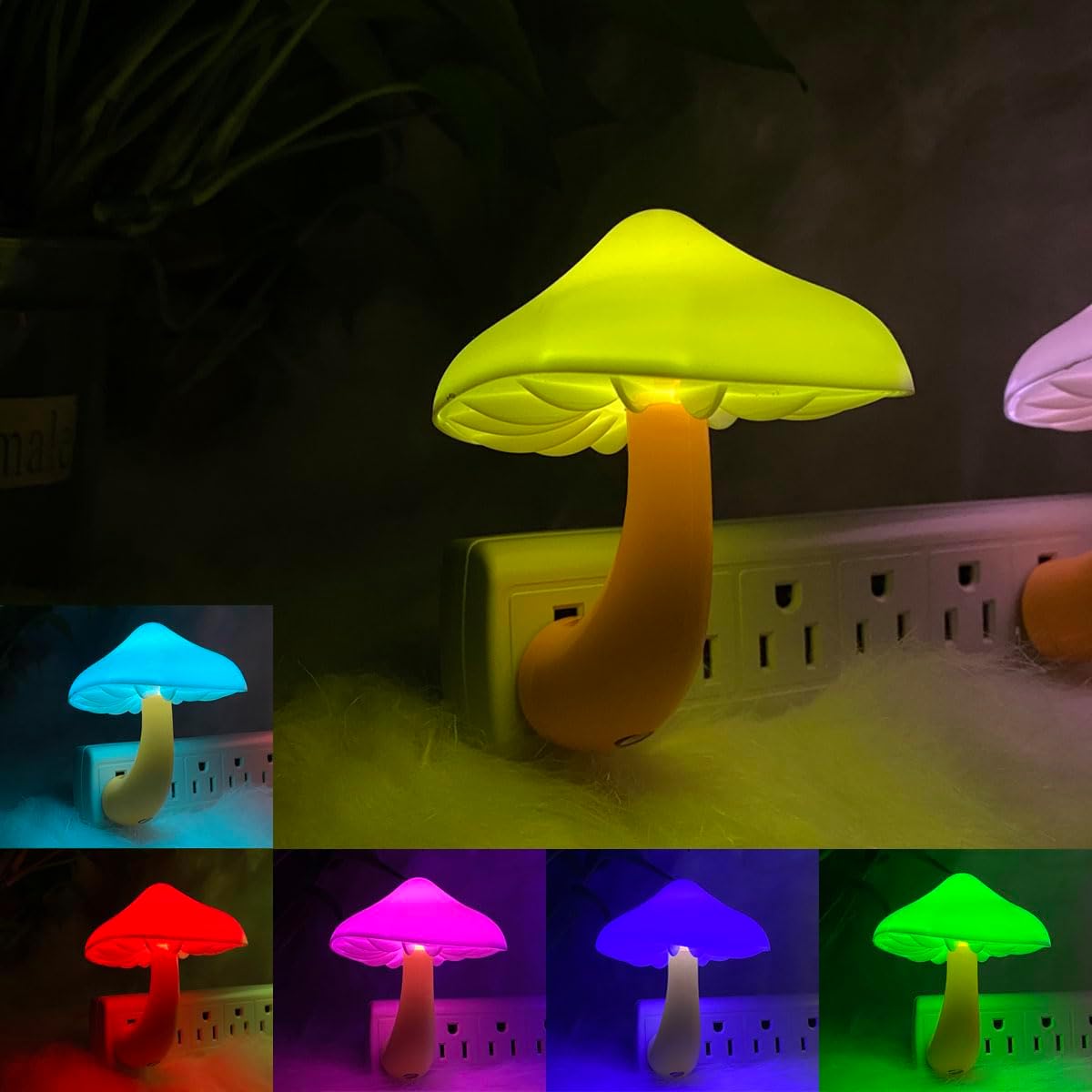 Kazgroth Sensor LED Night Light, Color Changing Mushroom Night Light ...