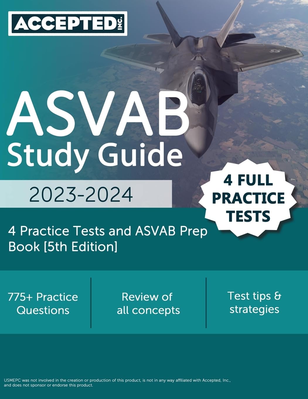 ASVAB Study Guide 2023-2024: 4 Practice Tests and ASVAB Prep Book [5th ...