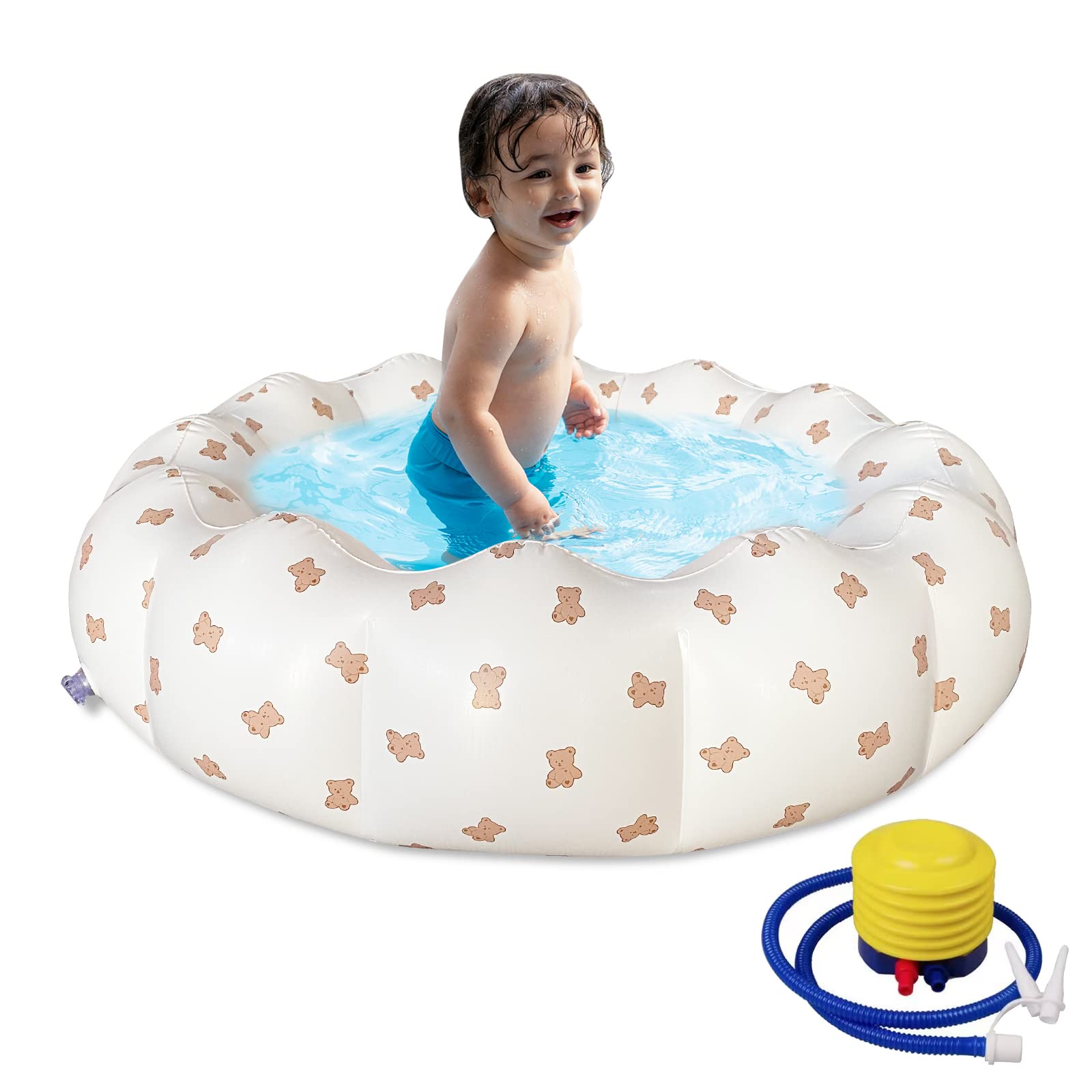 Inflatable Baby Pool, Portable Paddling Baby Swimming Pool for Toddlers ...