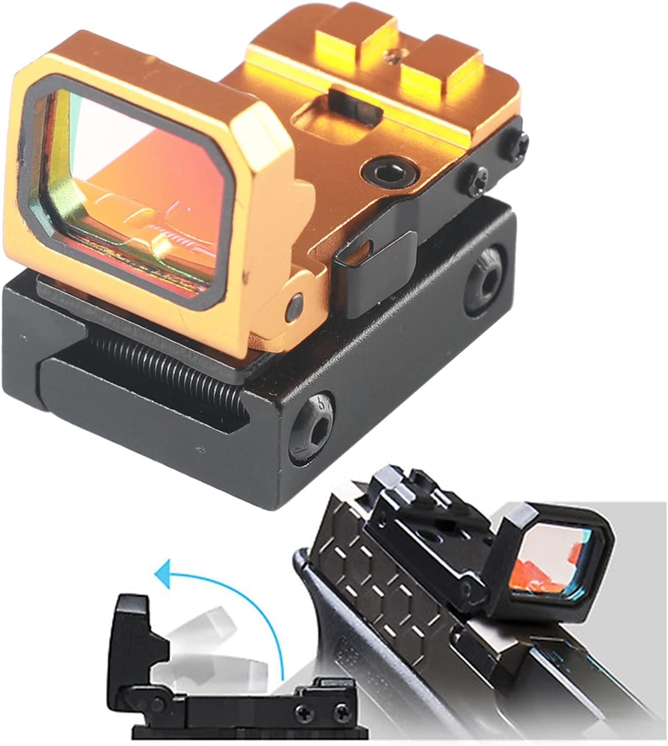 Foldable Red Dot Sight Tactical Flip Dot Reflex Sight Mini | Desertcart ...