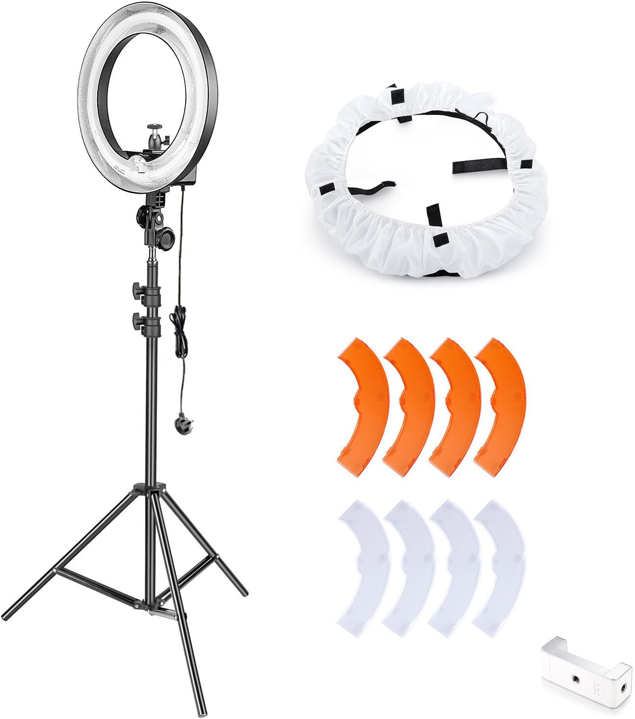 Neewer 50W Continuous Dimmable Lighting Kit, 14-inch Outer 10-inch ...