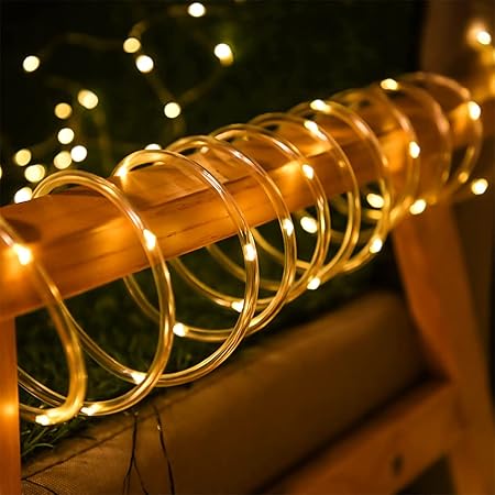 50ft 360 LED Waterproof Rope Lights,110V Connectable Indoor Outdoor Led ...