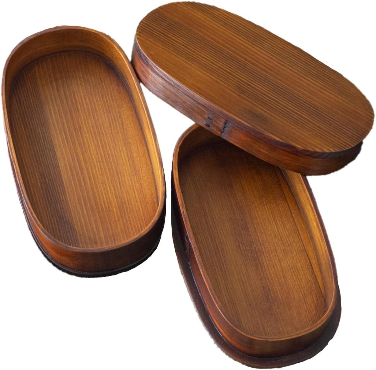 Amazon | ひまわり堂 曲げわっぱ弁当箱 770ml 2段 漆 | OZXFXG | 弁当箱