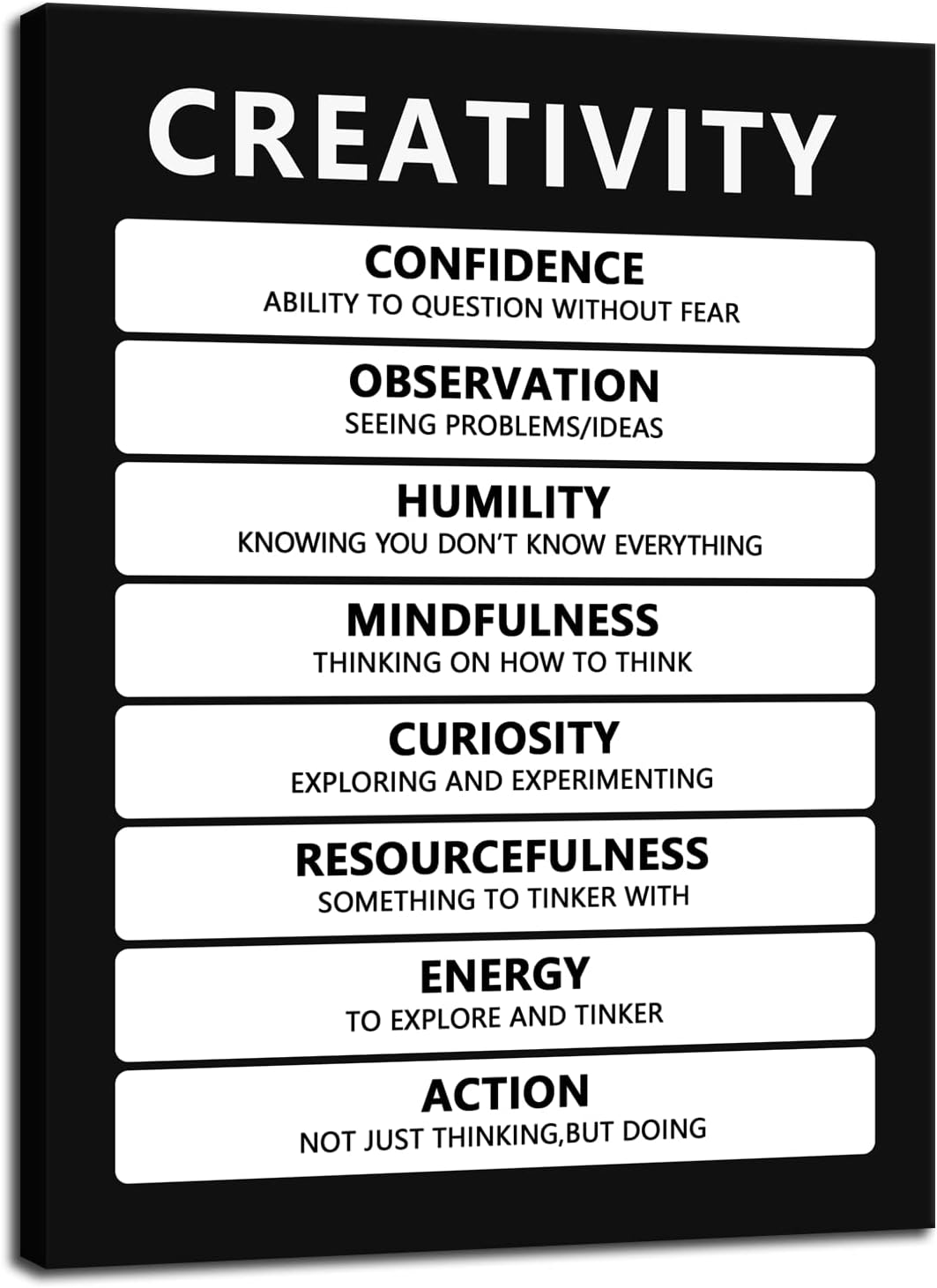 Amazon.com: WYJZDZQ8 Inspirational Canvas Painting Wall Art Creativity ...