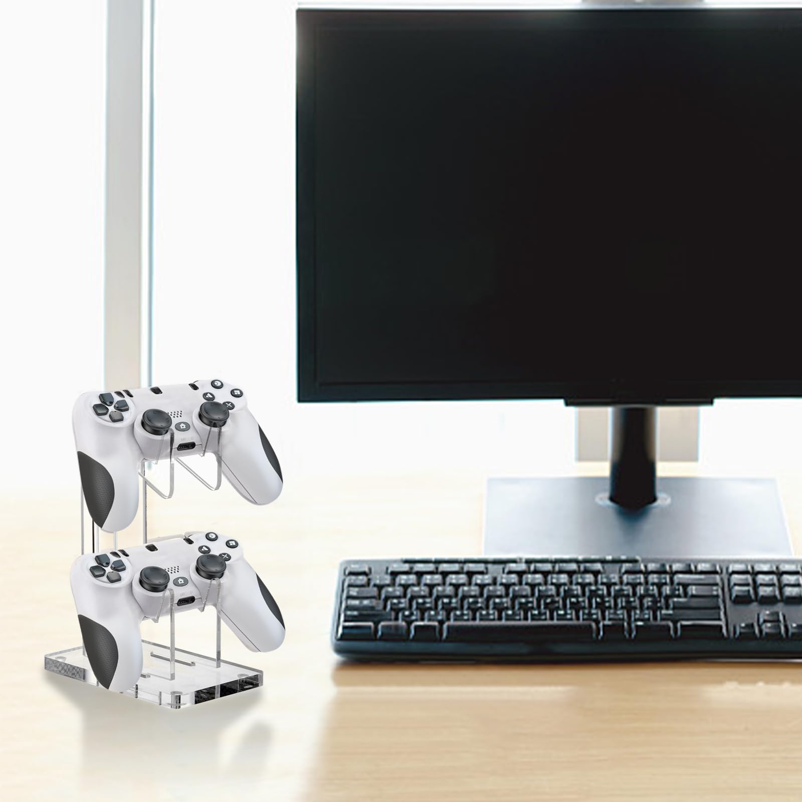 Snapklik.com : 2 Pack Acrylic Controller Stand, Universal Dual Game ...