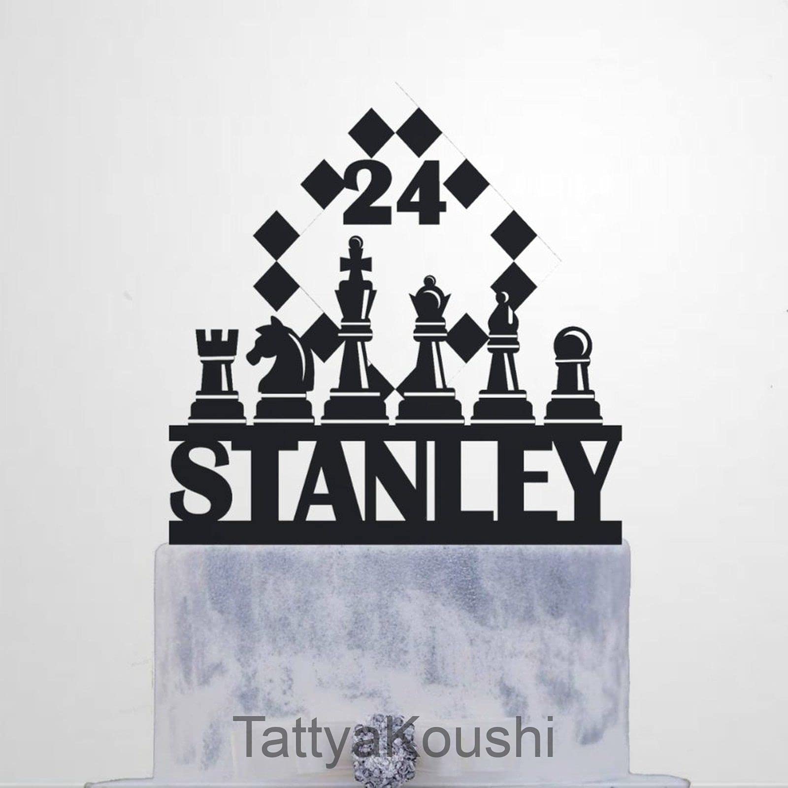 Chess Cake Topper Birthday Chess Board Birthday Cake Topper Chess ...