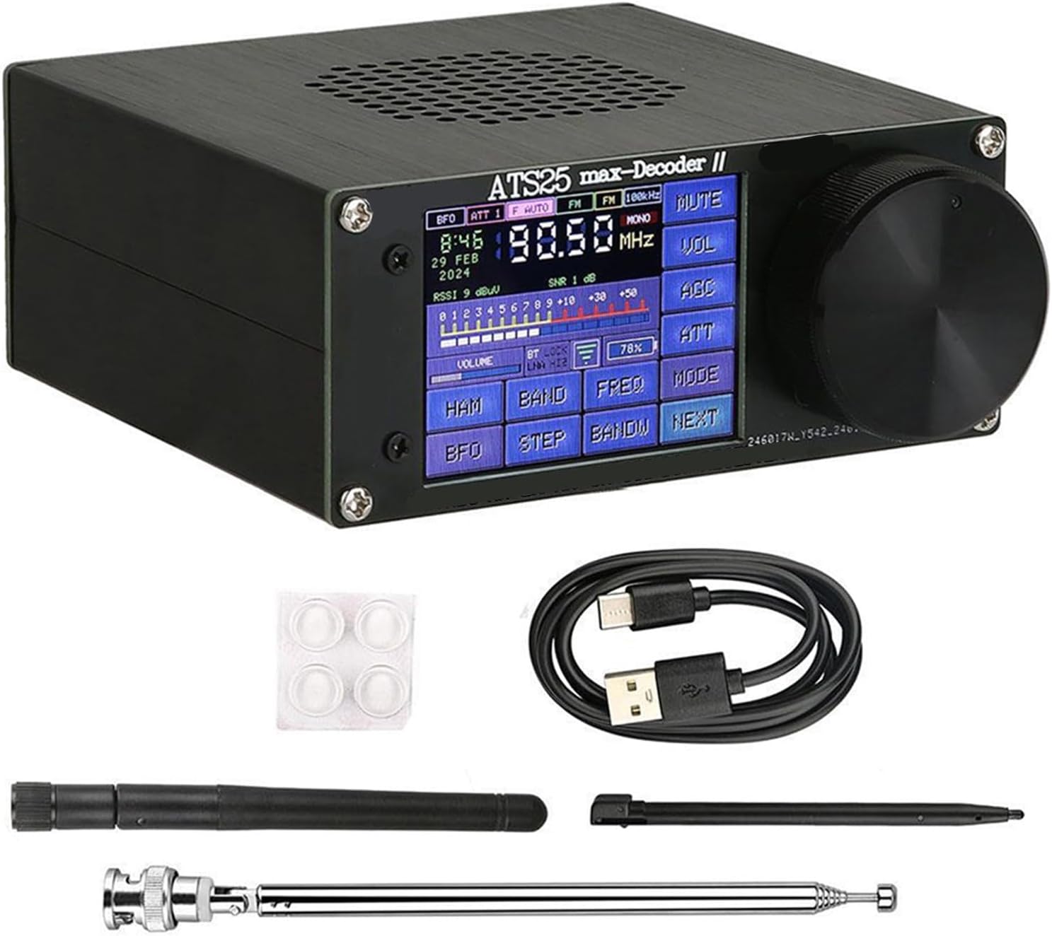 Radio Receiver,Upgraded Full-band Radio Receiver, ATS25 Max Decoder II ...