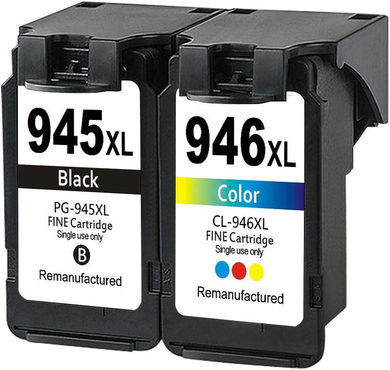 Amazon.com: Remanufactured PG-945XL CL-946XL Ink Cartridge Replacement for Canon PG 945 XL CL ...