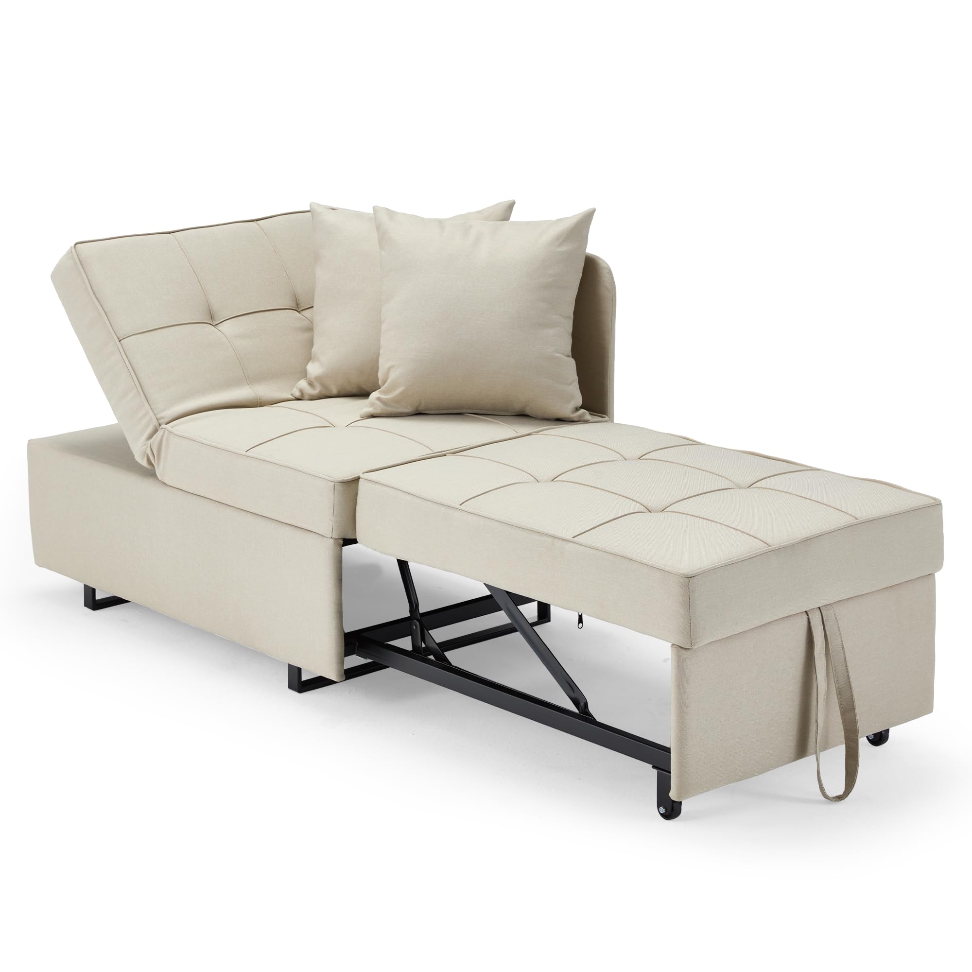 EROMMY 3-in-1 Chair Bed, Multi-Function Convertible Sleeper Single Sofa ...