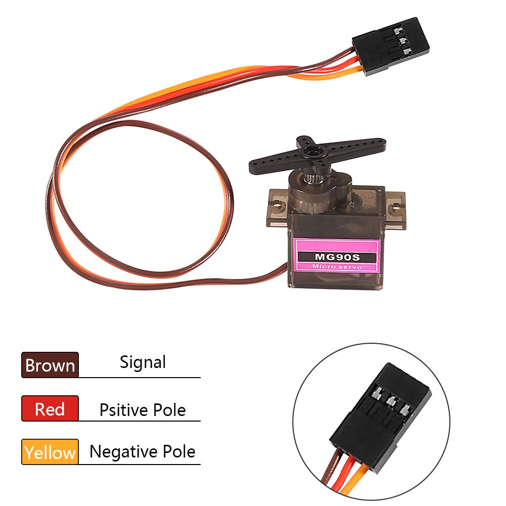 Snapklik.com : MG90S 9G Metal Geared Micro Servo Motor 6 Pcs, MELIFE ...