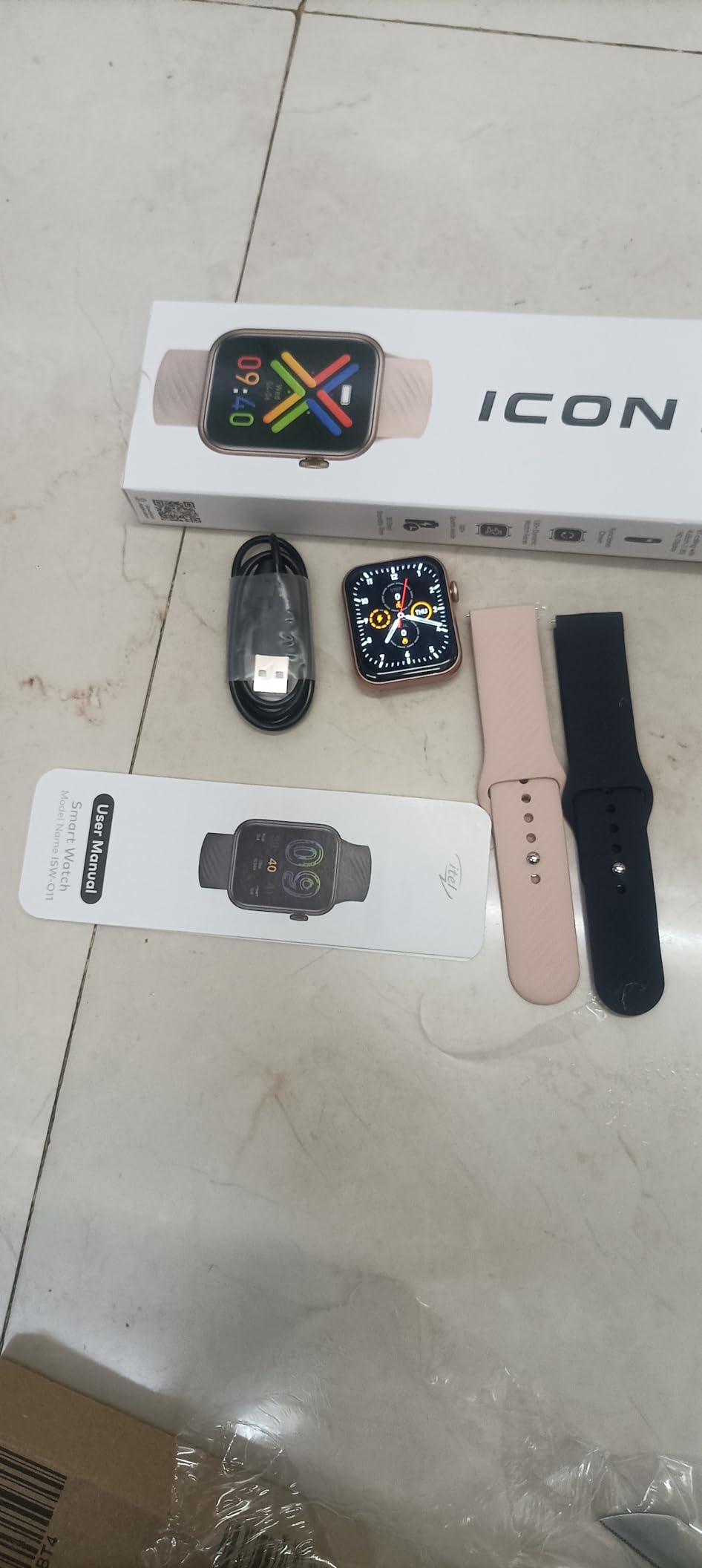 Itel ICON-2 Smartwatch with BT Calling, 1.83" HD Display with a 550 ...