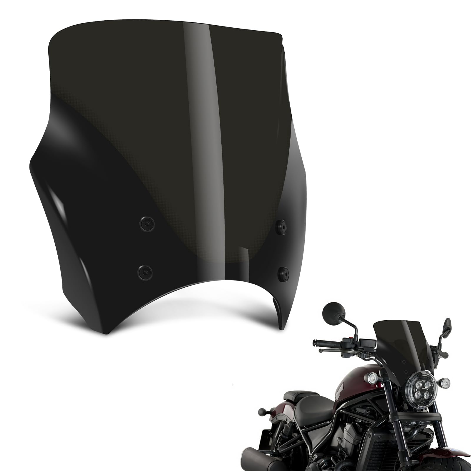 Snapklik.com : Motorcycle Windshield Spoiler Wind Deflector Air ...