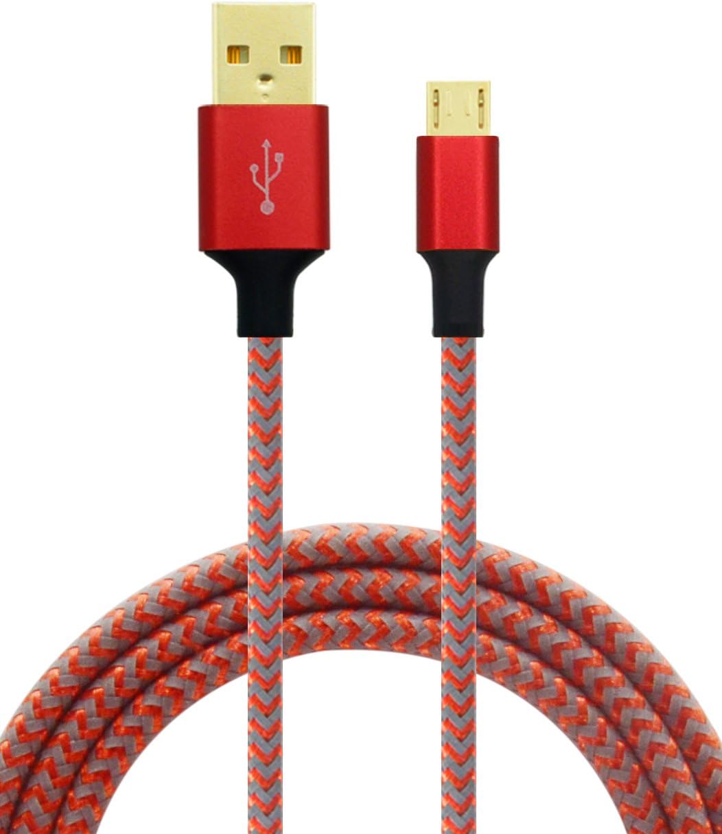 Amazon.com: LinkTronic Micro USB Cable 3ft Premium Reflecting Braided ...