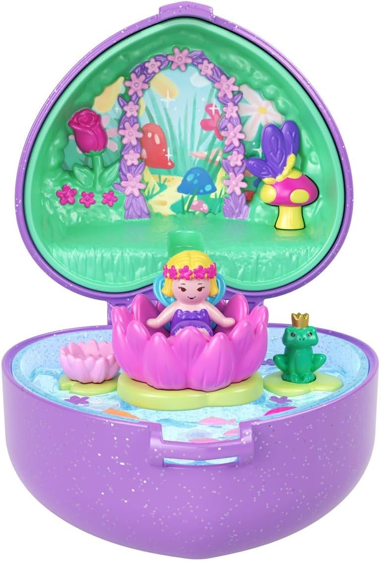 Polly Pocket Keepsake Collection Heritage Edition Fairy Meadow Ring and Case Playset : Amazon ...