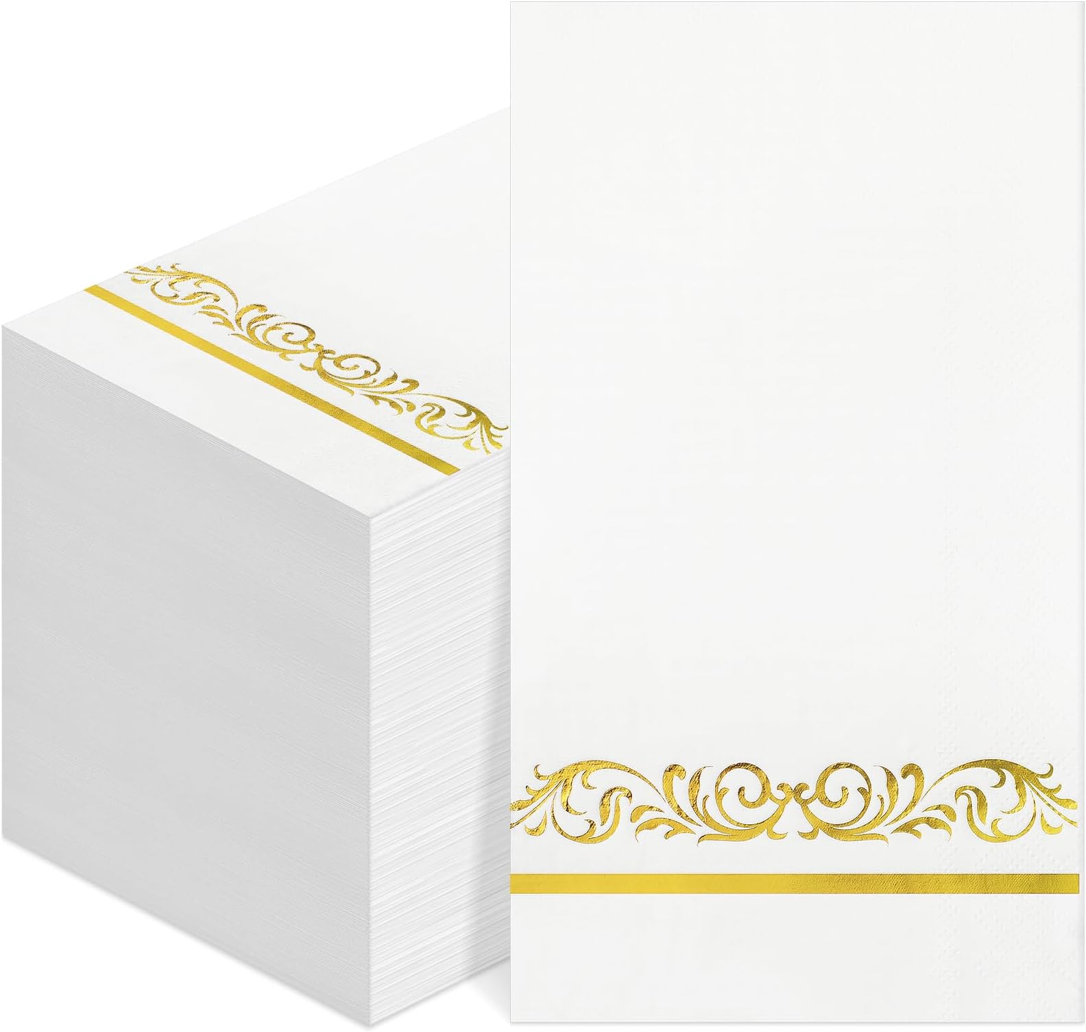 Amazon.com: Cloth-Like Dinner Paper Napkins - Pack of 100 - Elegant ...
