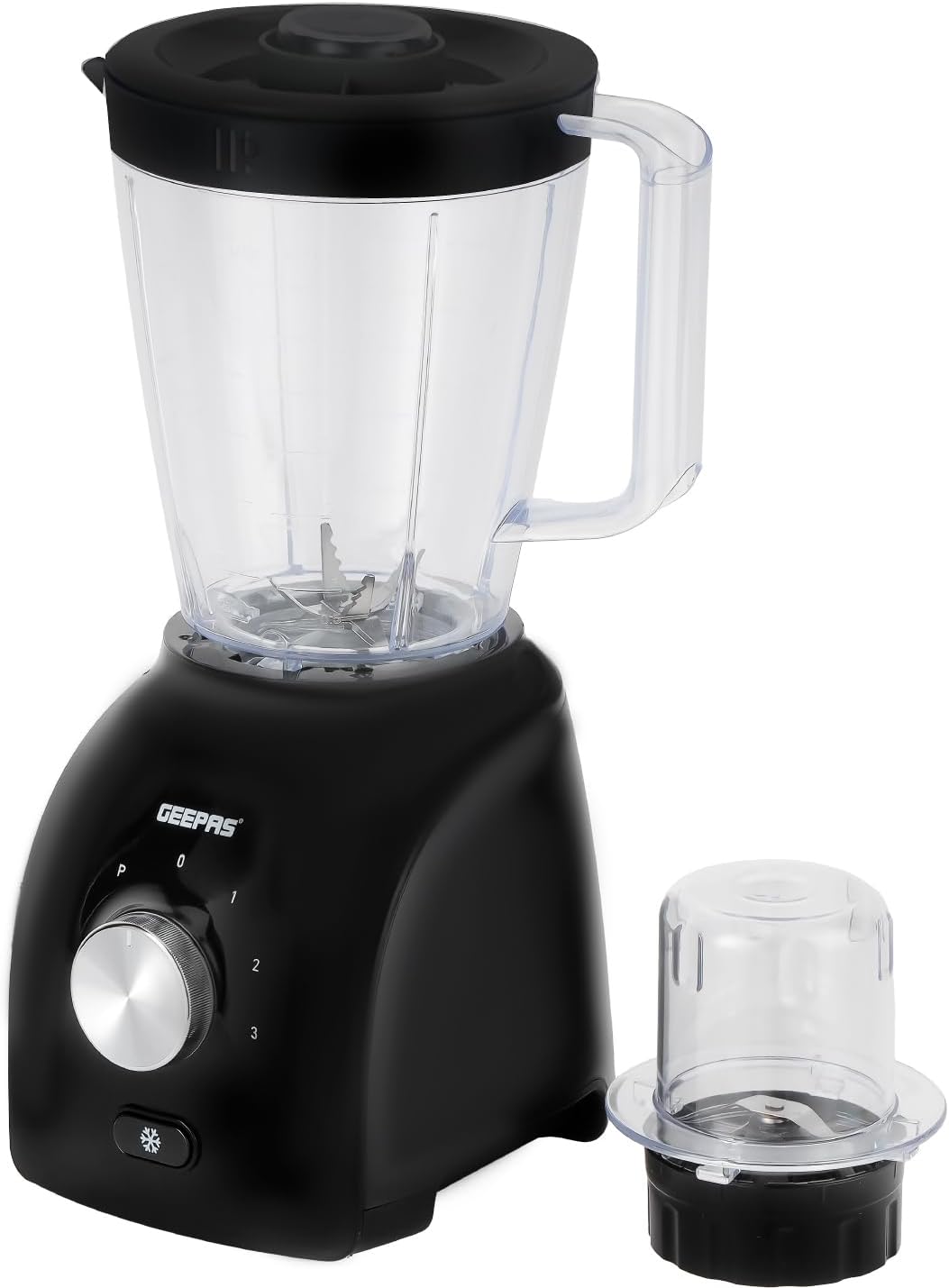 Geepas 600W 2 in 1 Food Jug Blender, 1.5L Jar & 300ML Mini Coffee Spice ...