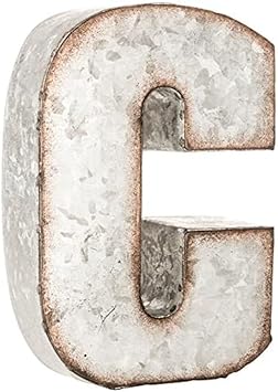 Amazon.com: Galvanized Metal 3D Letter C : Home & Kitchen