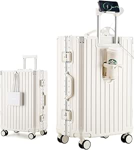 Amazon.co.jp: [Yuweijie] アルミフレームタイプ スーツケース キャリーケース 機内持込可 s/m/l/xlサイズ 5泊6日 バッグかけフック付き 多機能 キャリーバッグ ...