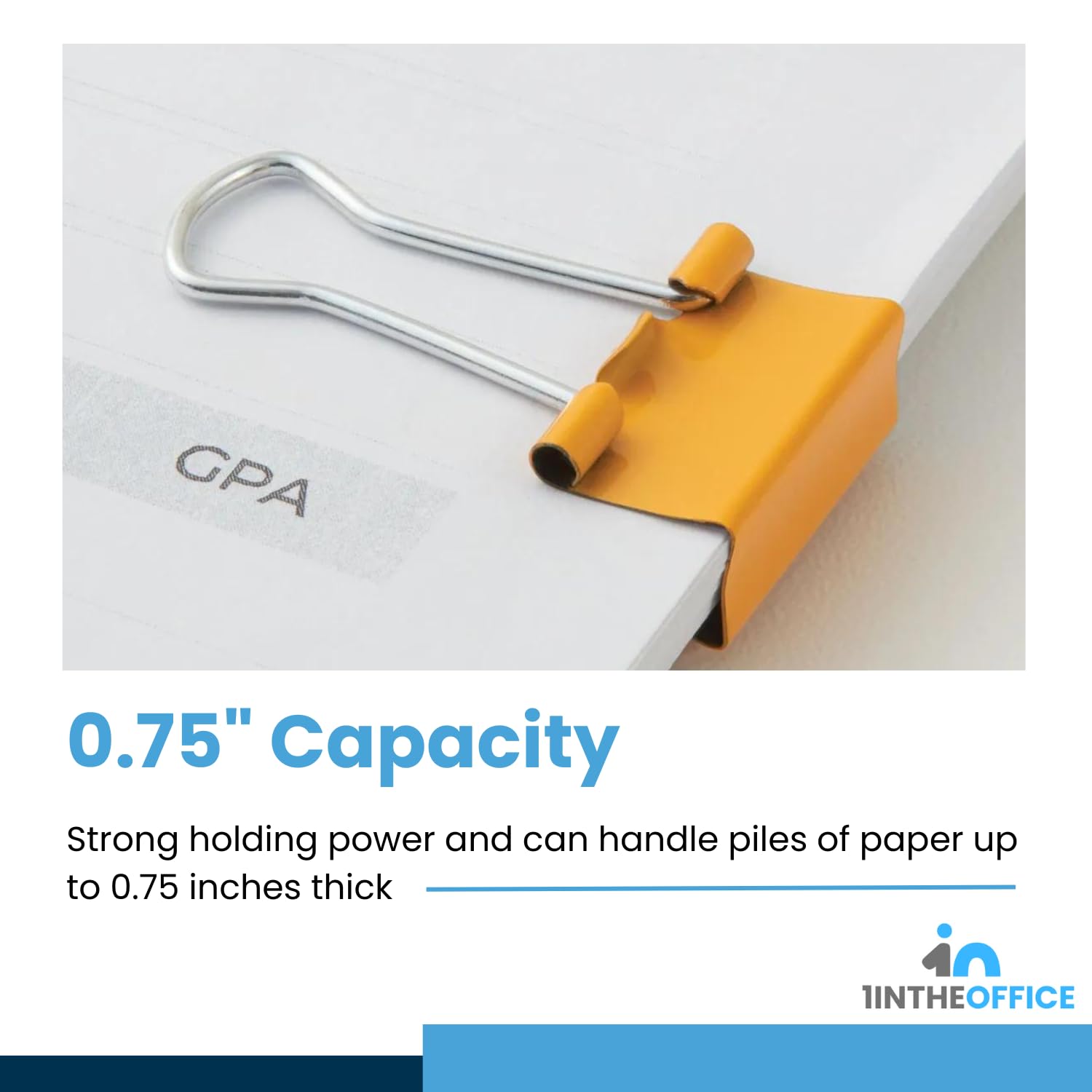 Snapklik.com : 1InTheOffice Small Binder Clips 3/4 Inch, Paper Clamps ...