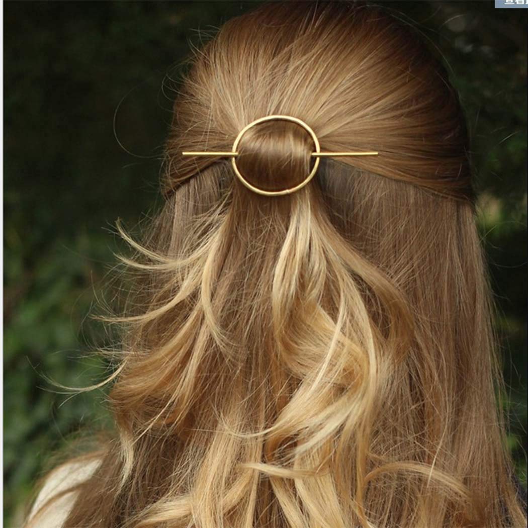 Amazon.com : Dreamyn Round Hair Clips Hollow Circle Hair Barrettes ...