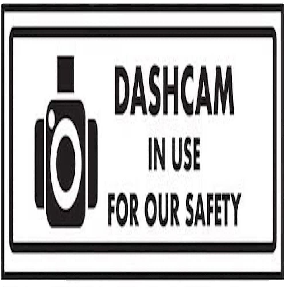 V Safety Dashcam in Use For our Safety Sign - 200mm x 80mm - Window ...