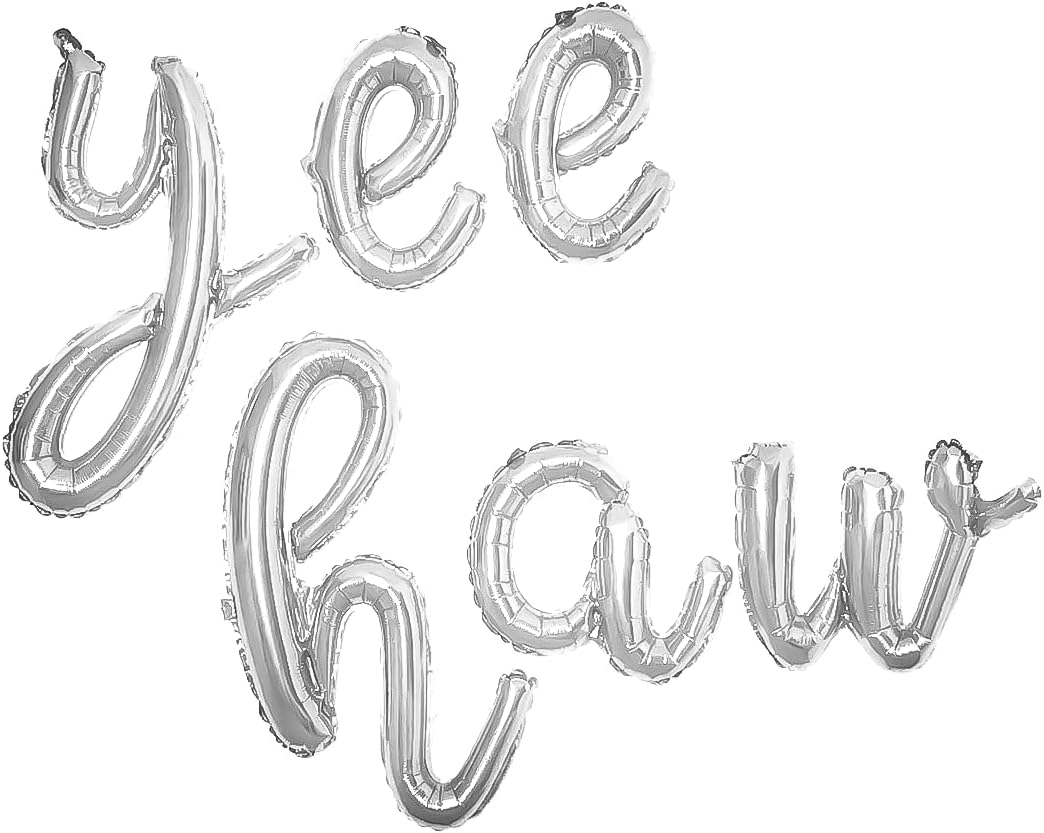 Amazon.com: Yee Haw Balloons Yee Haw Banner for Cowgirl First Rodeo ...