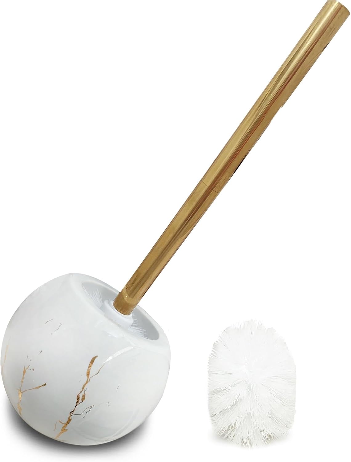 Amazon.com: Saddet1714 Modern Toilet Brush - Gold, Metal & Plastic ...