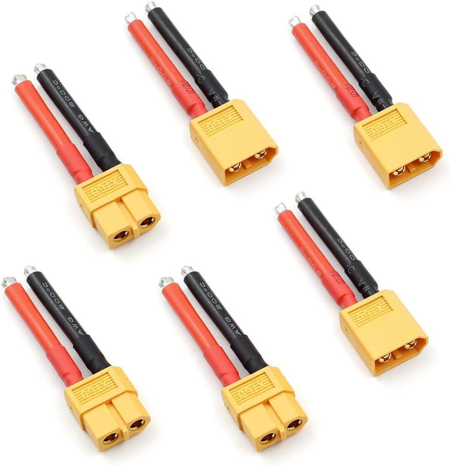 5 Pairs T Plug Connector Female and Male Deans with 14AWG Silicon Wire ...