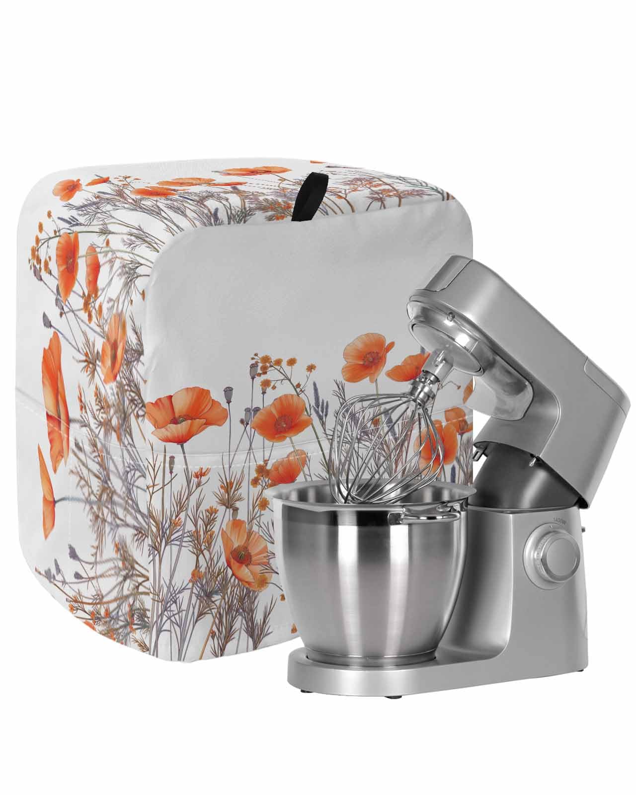 Amazon.com: Plants Stand Mixer Cover, Poppy Flowers Watercolor Style ...