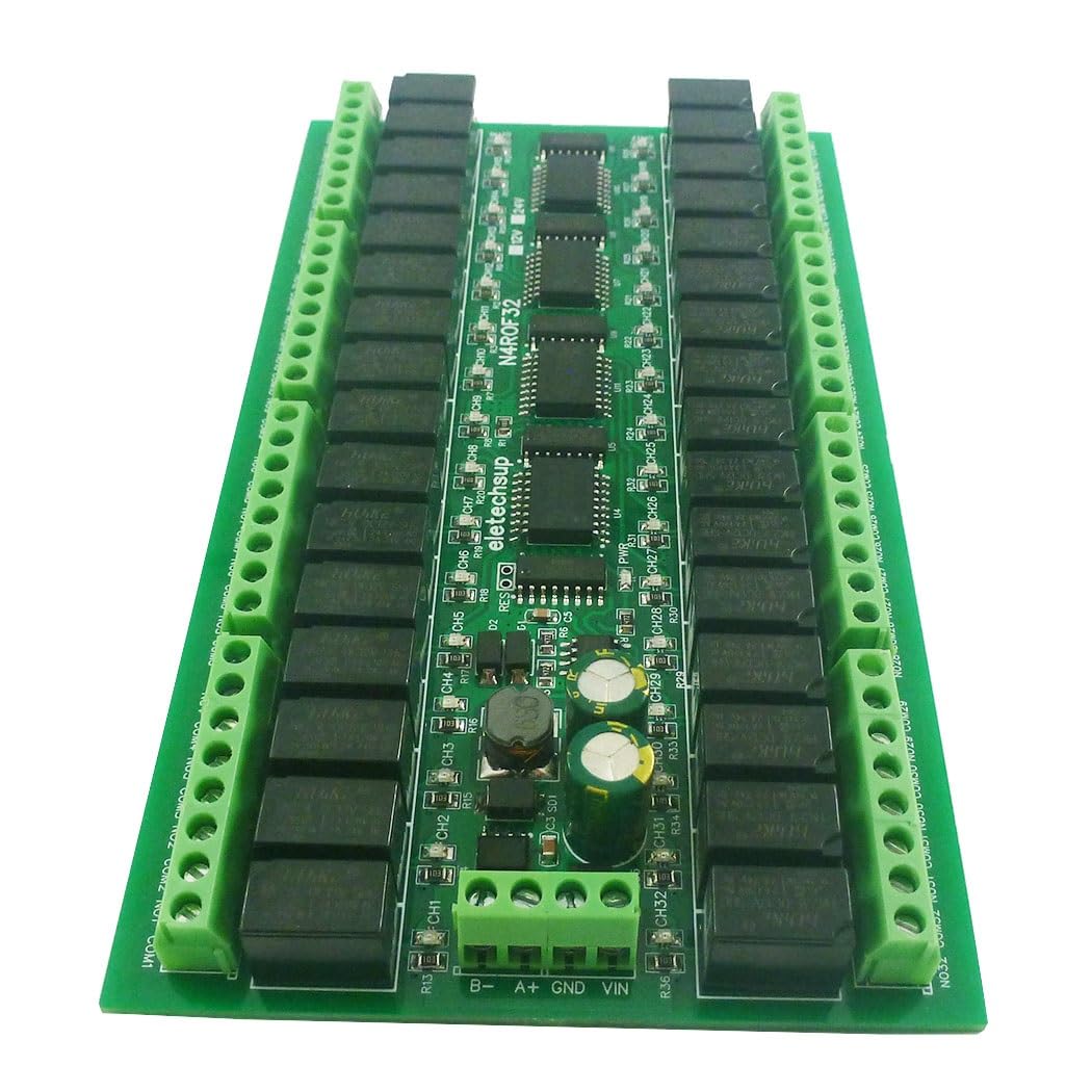 Eletechsup DC 12V 32CH 2A/3A RS485 Micro Relay Module PLC HMI ...