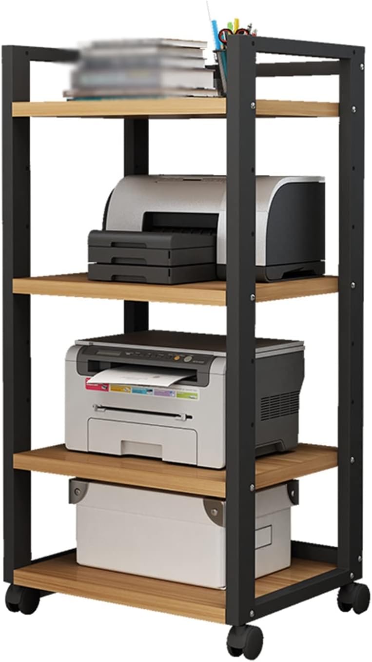 Amazon.com: TOMYEUS Printer Stand 4-Tier Movable Printer Stand Metal ...