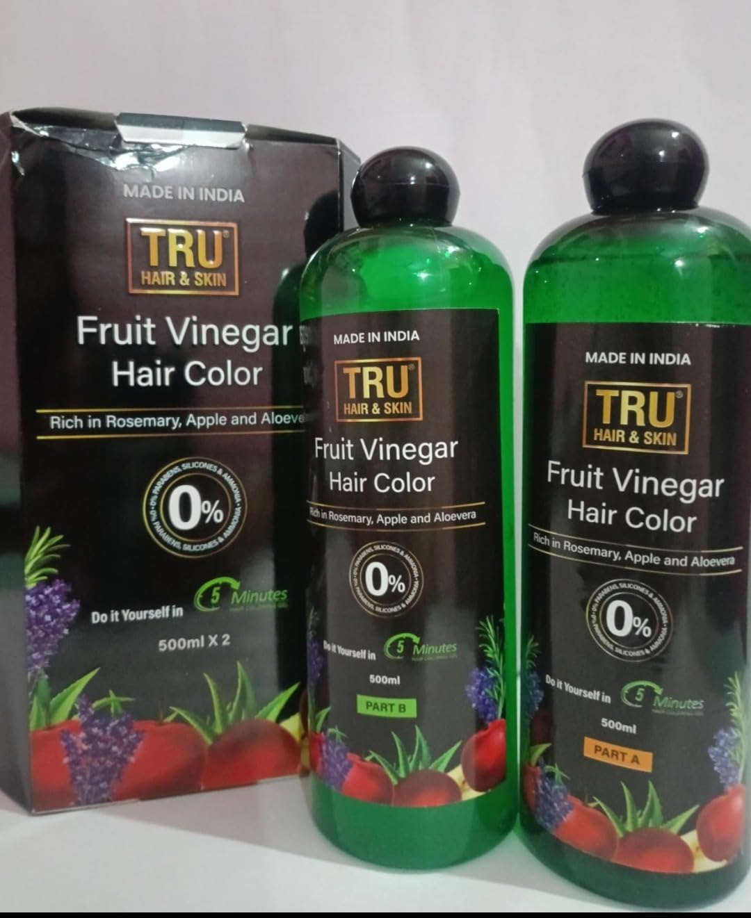 TRU HAIR & SKIN Fruit Vinegar Hair Color for Men and women | Natural ...