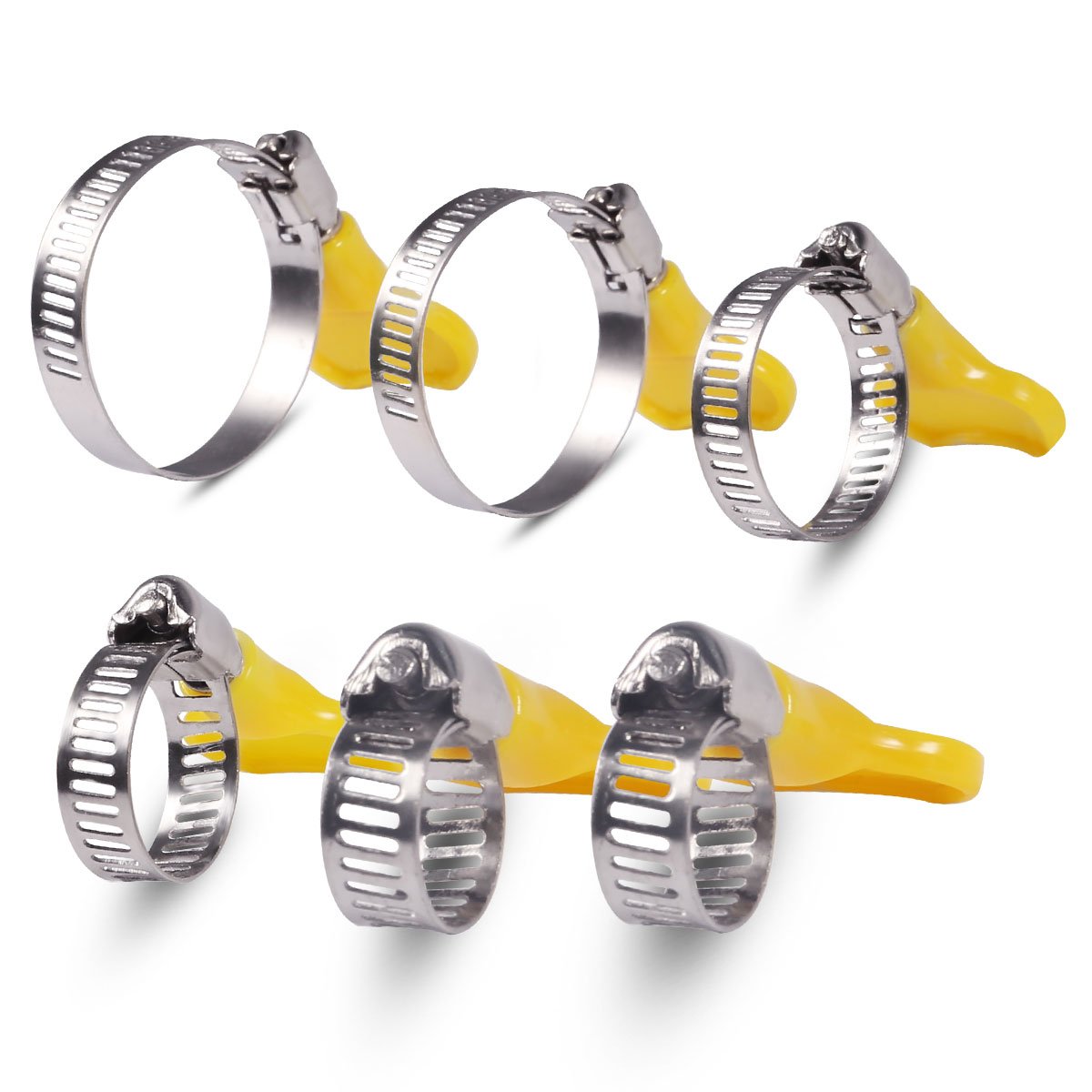 Buy 52PCS Stainless Steel Hose Clamp Key Type Adjustable 8-38mm Range ...