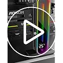 Amazon.com: Baotkere Height Adjustable RGB GPU Stand with Temperature ...