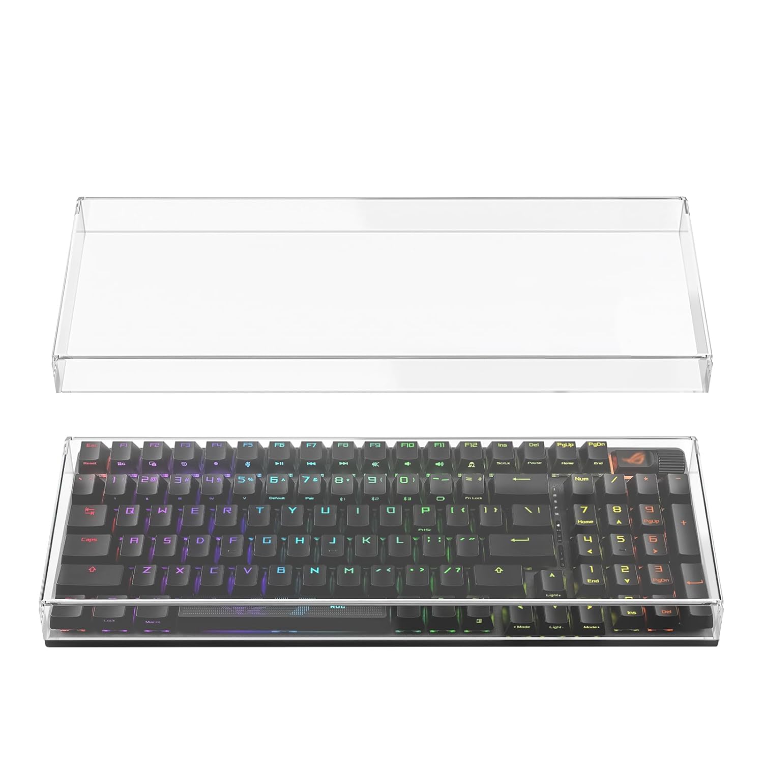 Geekria Keyboard Dust Cover, Clear Acrylic Keypads Cover for 100 Keys ...