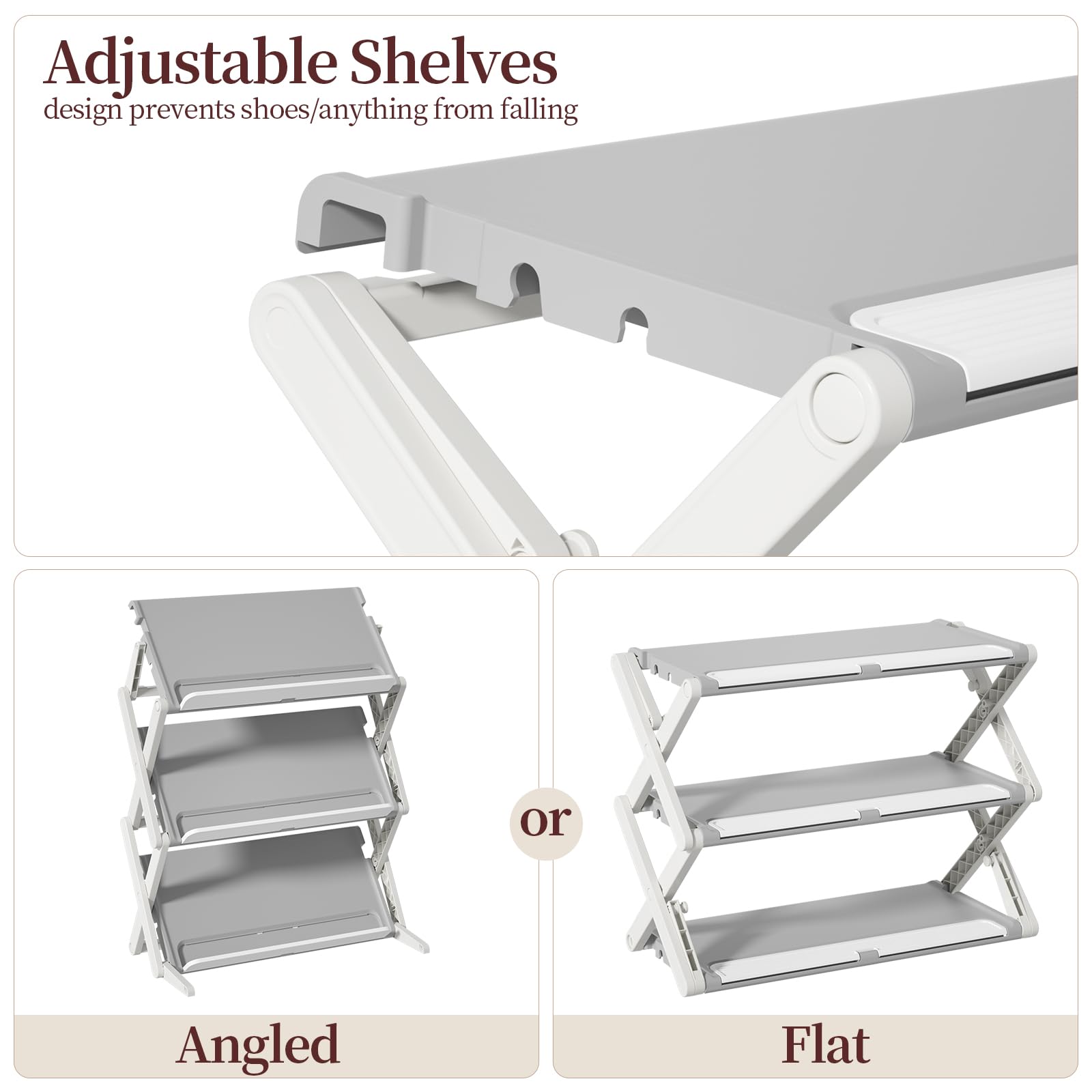 Snapklik.com : Small Shoe Rack, 3-Tier Shoe Storage For Kids & Women ...